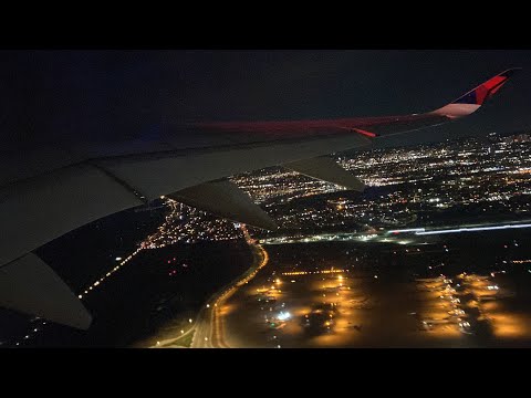 Delta Airlines Airbus A350-900 Pushback, Taxi and Takeoff from Los Angeles (LAX)