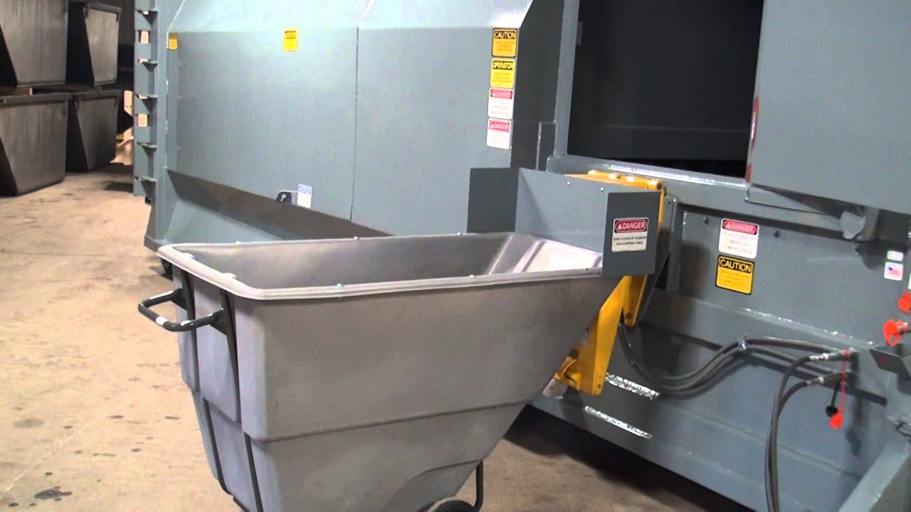 Self contained compactor with tipper from Nedland Industries