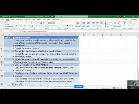 Spreadsheet Exercise – Island Class
