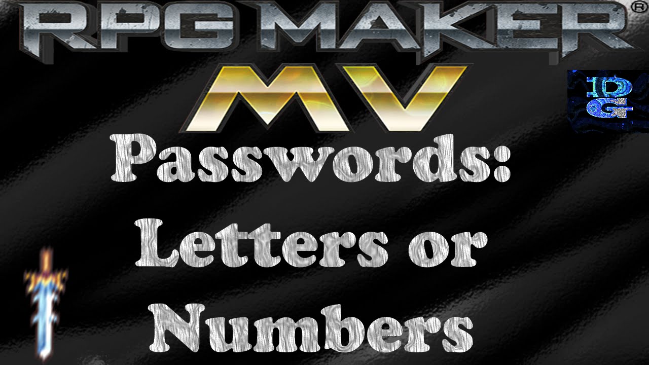 RPG Maker MV Password Tutorial (Letters or Numbers)