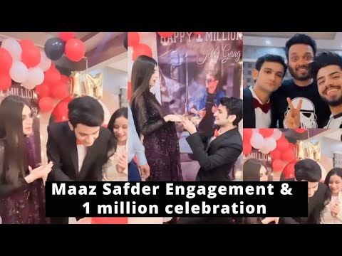 Maaz Safdar Official Engagement With Saba Abbasi | Maaz Safdar 1 Millon celebration | MESAB