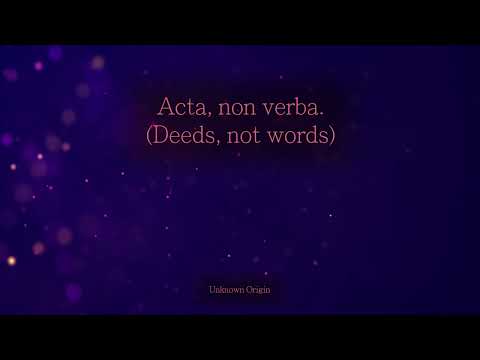 #042 - Acta, non verba. (Deeds, not words) #shorts