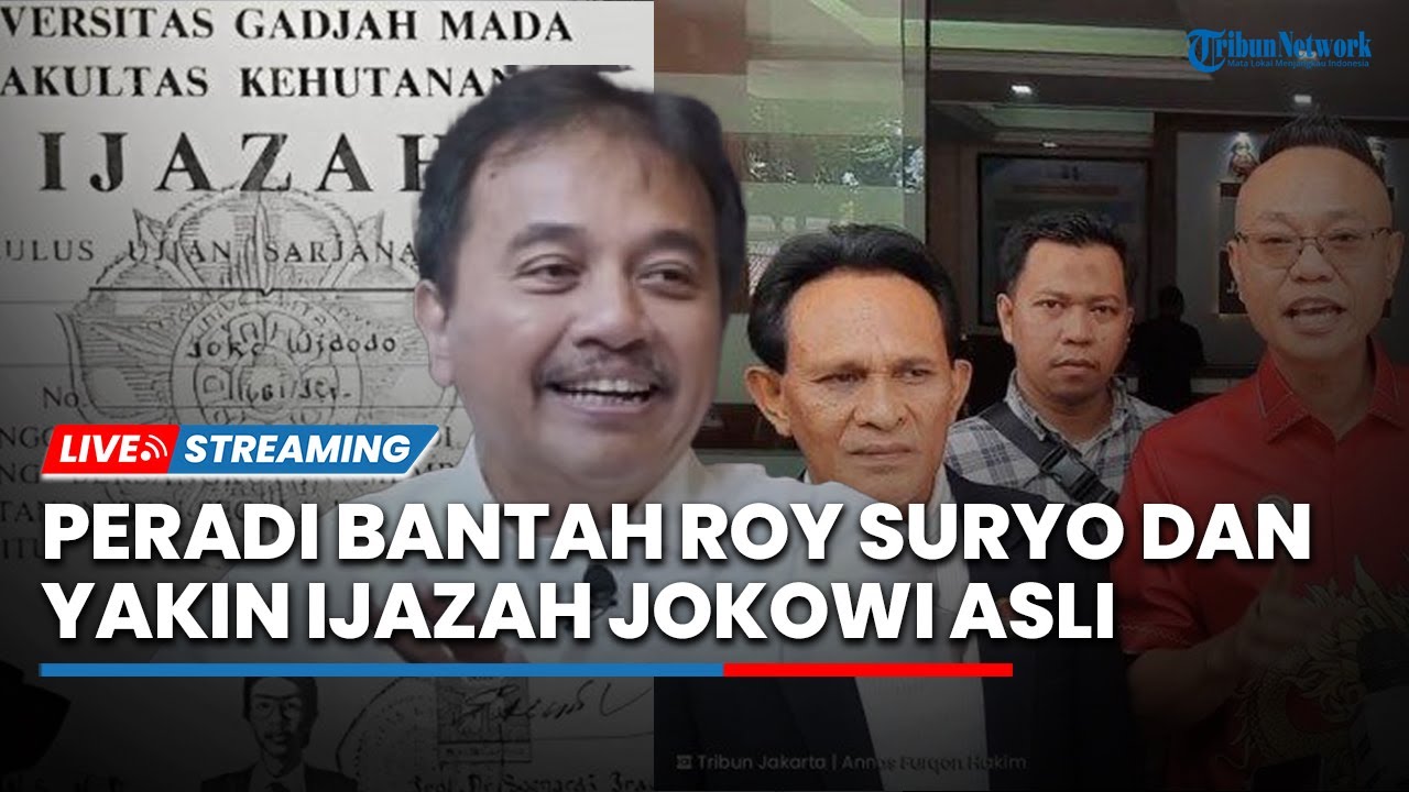 Makin Panas, Peradi Bantah Roy Suryo dan Yakin Ijazah Jokowi Asli ...