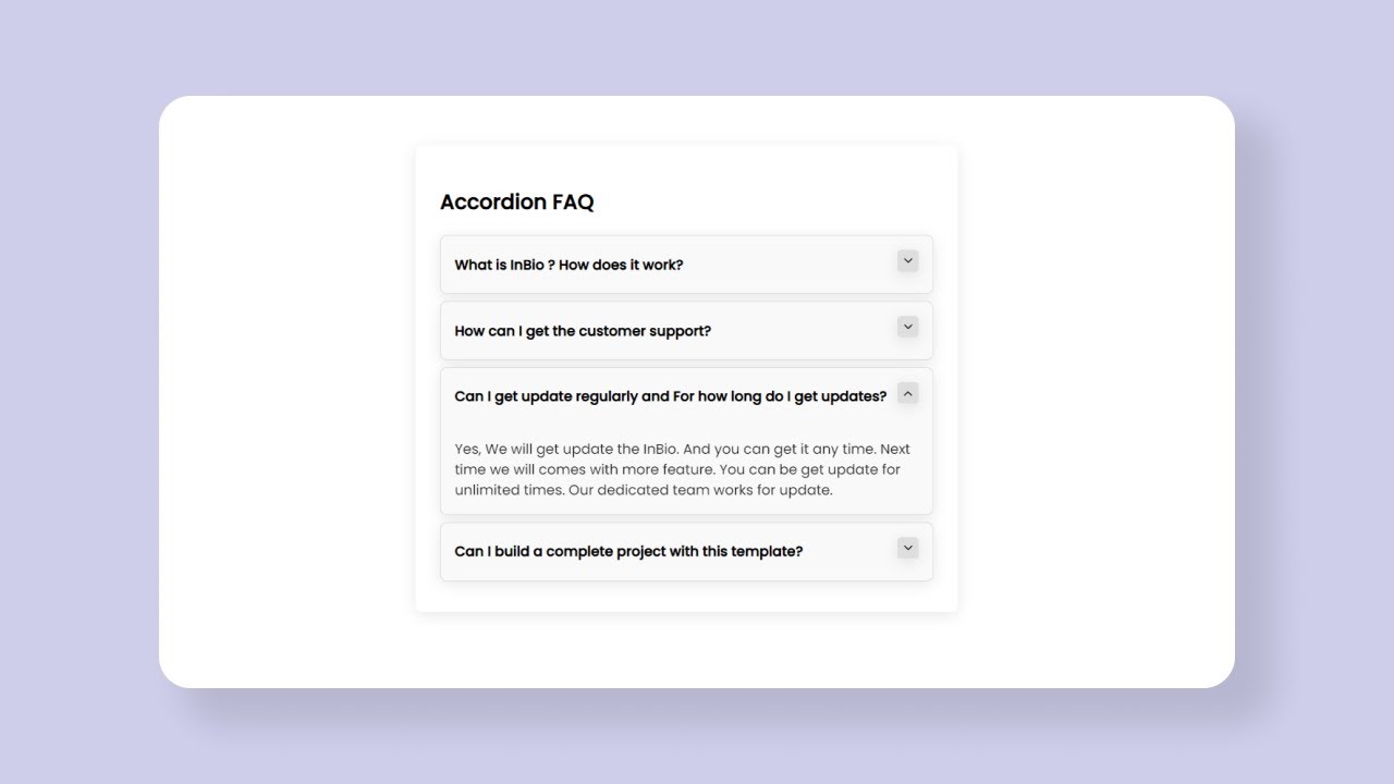 Accordion  HTML CSS JavaScript Tutorial