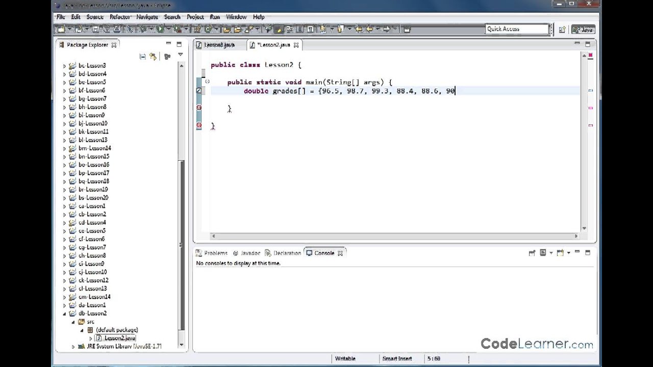 Mastering Java   Vol 4   Lesson 2   Using A Loop To Access An Array 12