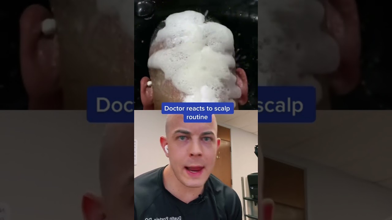Derm reacts to HORRENDOUS scalp routine! #dermreacts #doctorreacts #scalp