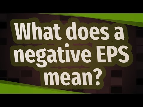 What does a negative EPS mean?