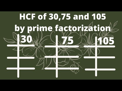 HCF of 30,75 and 105 by prime factorization | HCF of 30 75 105 | in Urdu/Hindi |