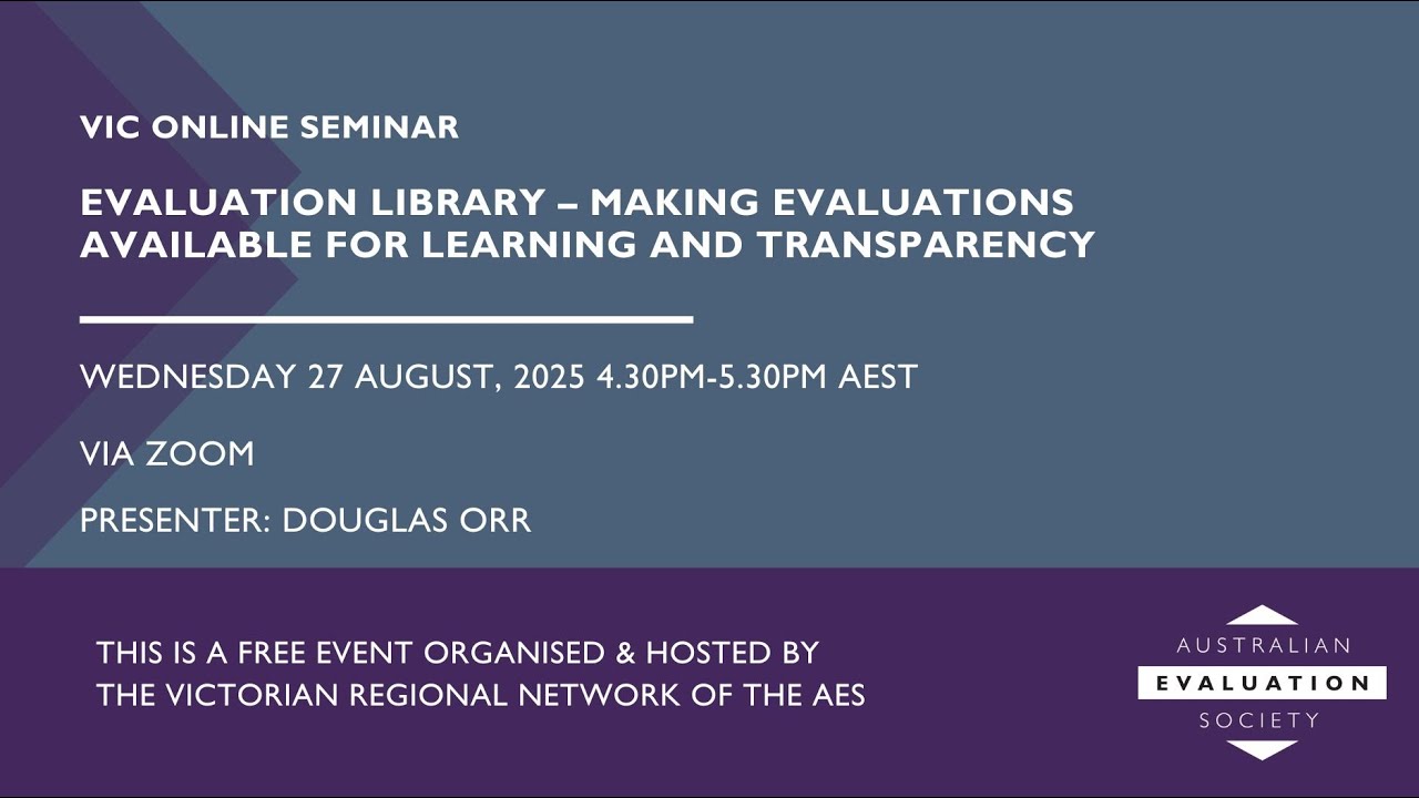 Evaluation Library – making evaluations available for learning and transparency
