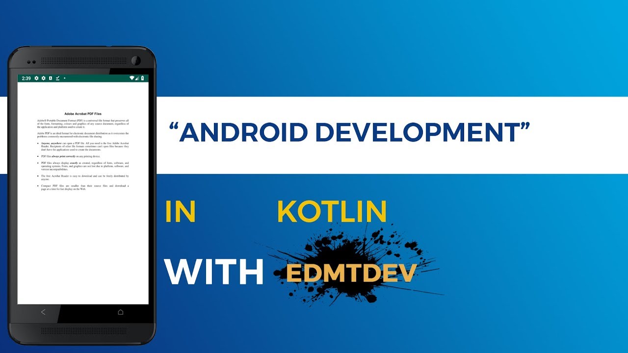 Kotlin Android Tutorial - PDF Viewer Application remake