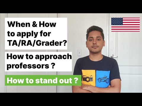 How to get graduate assistantships | TA/RA/Grader job in USA ?