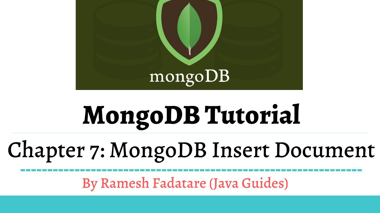 MongoDB Tutorial 7 - MongoDB Insert Document