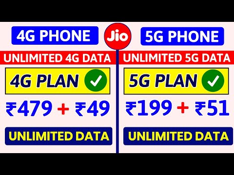Jio 4G or 5G Phone Unlimited Data Jio New Plan 479+51 Free Unlimited 5G Data Offer 2024 Jio 49 Plan