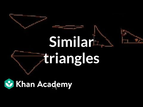 CA Geometry: Similar triangles 1 (video) | Khan Academy