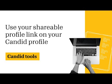 Use your shareable profile link on your Candid profile