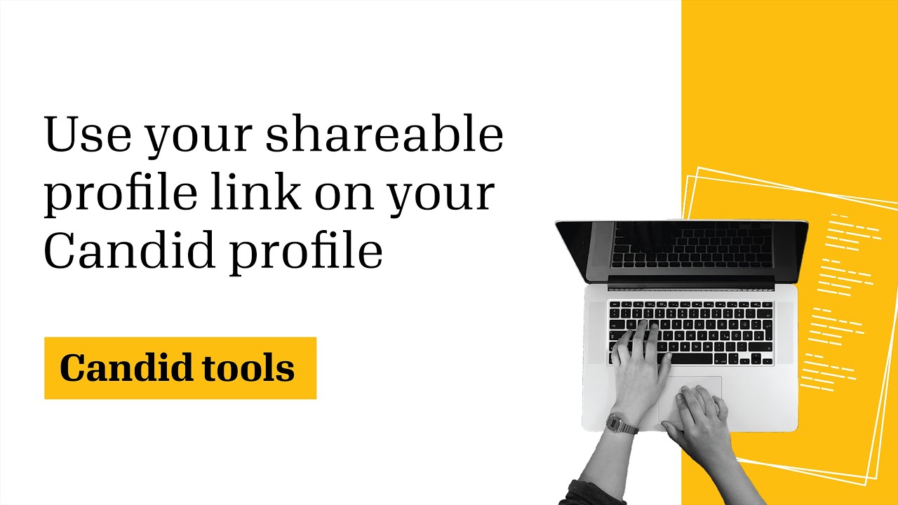 Use your shareable profile link on your Candid profile