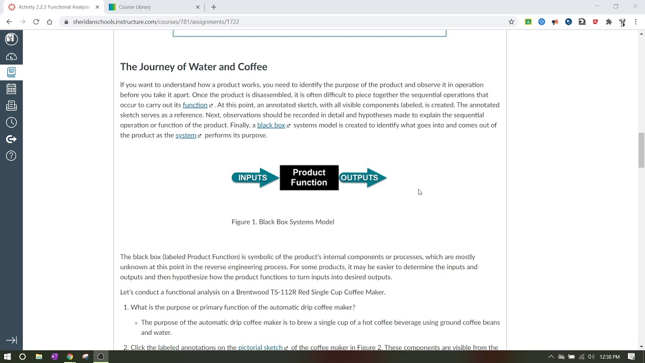 IED 2.2.3 -  Functional Analysis - Coffee Maker