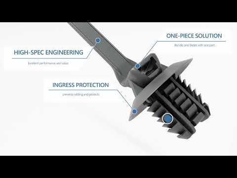 Oval Fir Tree Mount Ratchet Clamp: Secure Cable Management with No Extra Hardware (US)