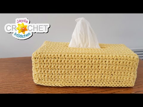 Crochet Tissue Box Cover - Home Decor using 24/7 Cotton by Lion Brand Yarns