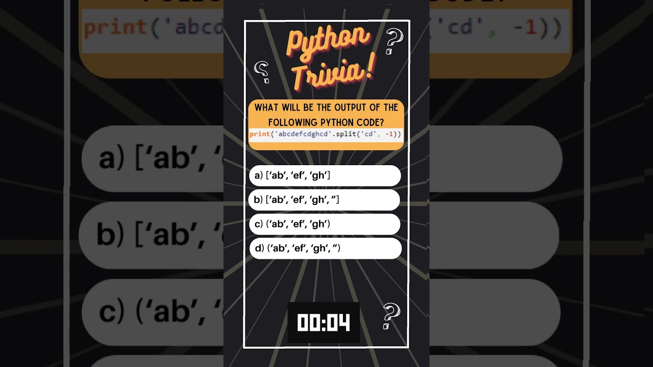 Python Trivia   String 120 #coding #python #techcommunity #shorts #trending #viral #datascience
