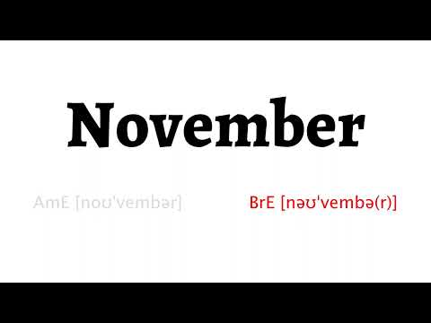 How to Pronounce November in American English and British English