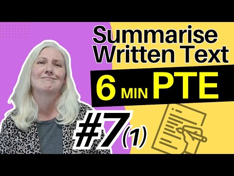 PTE 07(1): Complete in 4 steps! | Summarise written text