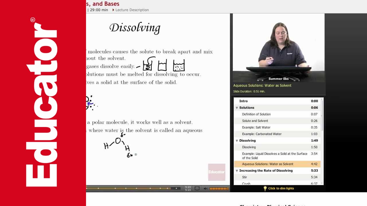 Physical Science: Solutions