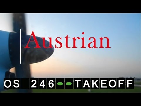 Austrian Airlines Dash 8 OS 246 Stuttgart Airport - Flughafen Graz | Takeoff + Landing Graz