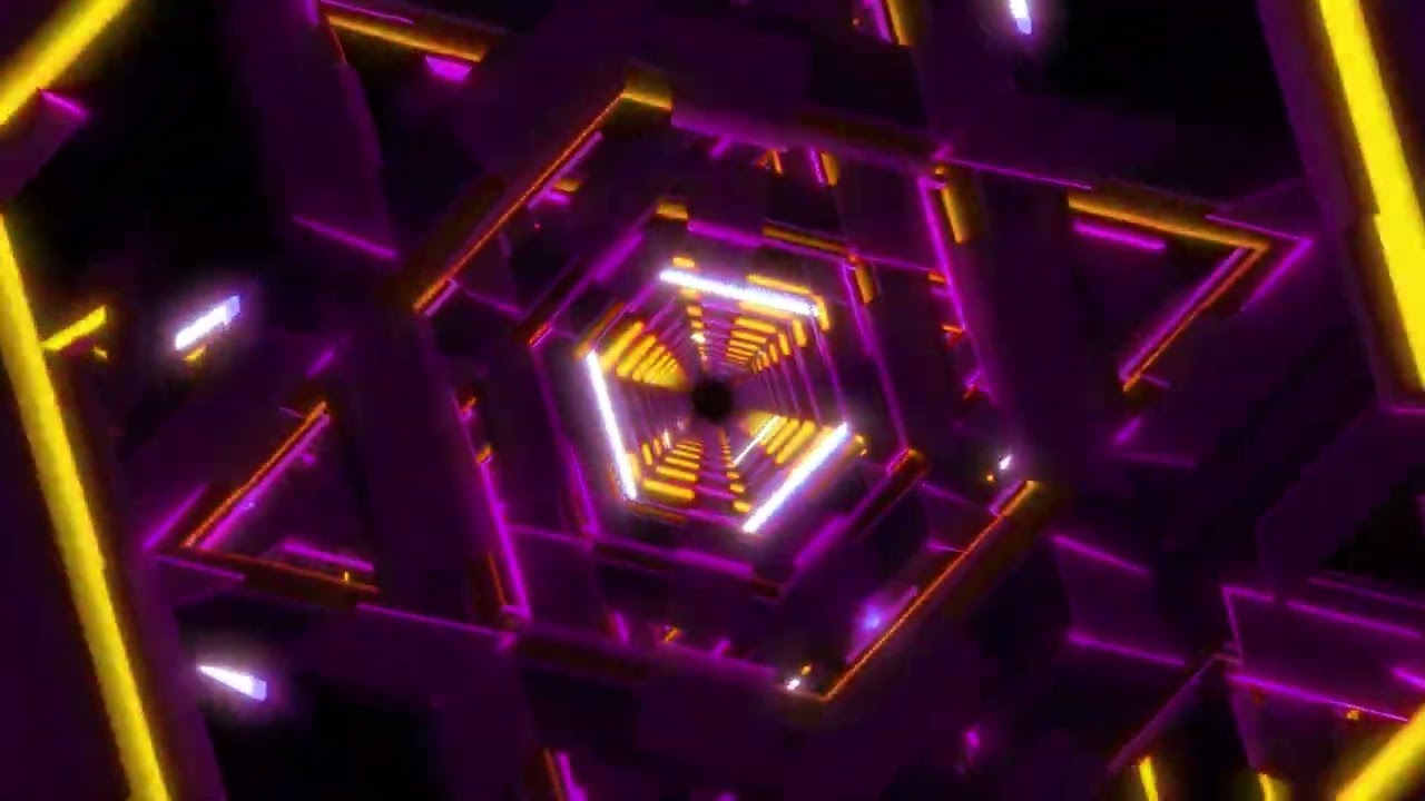 4K VJ Loops Abstract Motion Background green yellow lights  Trippy Psychedelic Visuals