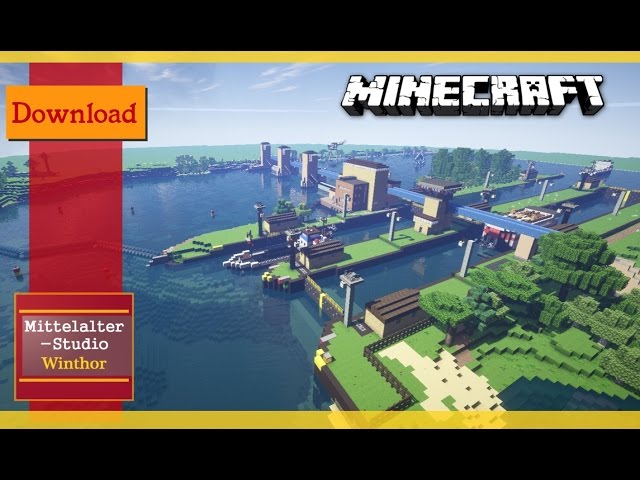 Download the barrage and the sluice in Frankfurt (Germany) Minecraft Map