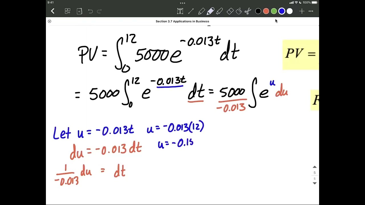 Continuous income stream | present and future value