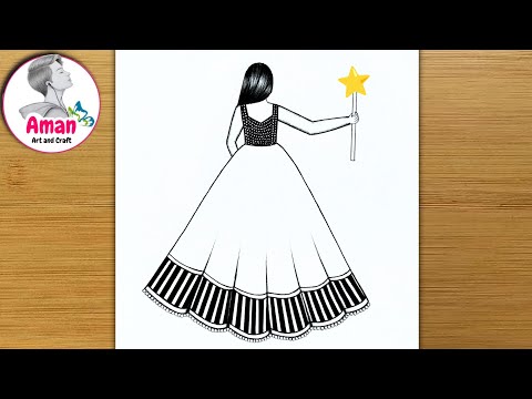 Girl Drawing for beginners/ How to draw girl drawing step by step / pencil drawing / Art