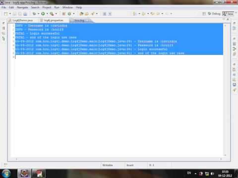 Log4J Layouts and XML introduction on 04-12-2012.avi