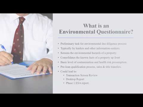 What is an Environmental Questionnaire?