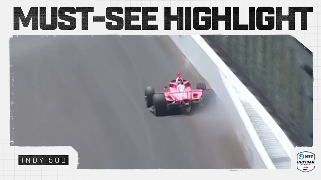 Katherine Legge keeps hammer down after contact with wall in Indy 500 qualifying | INDYCAR