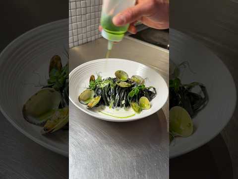 ASMR Squid Ink Pesto Pasta