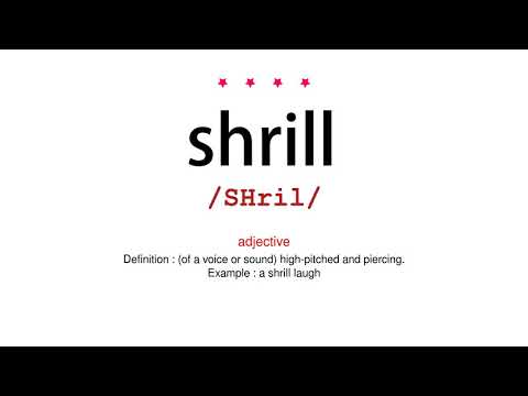 How to pronounce shrill - Vocab Today