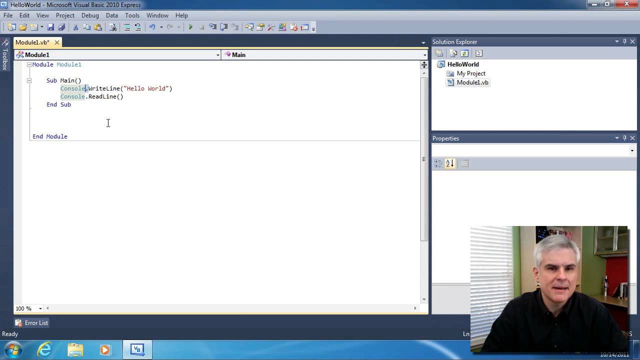 Dissecting the First Visual Basic Program You Created - 03