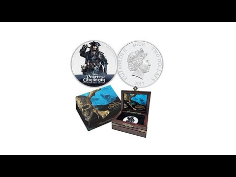 2017 Disney "Pirates of the Caribbean" $2 Silver Coin
