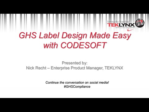GHS Labels Made Easy with TEKLYNX CODESOFT