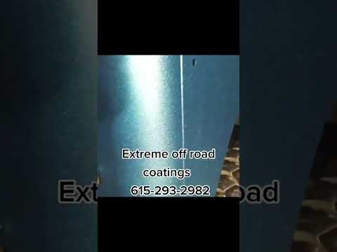 Extreme off road coatings some bikini Blue Pearl in bedliner coating #jeepwrangler #jeepworld #jeepo