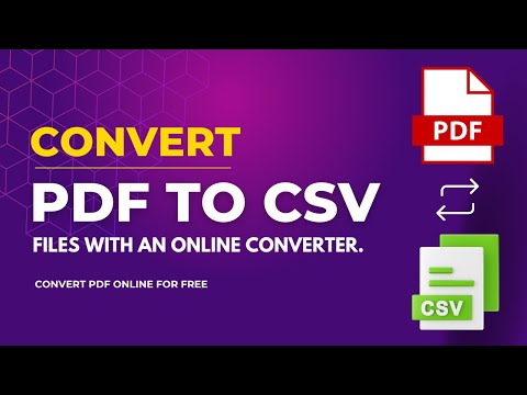 PDF to CSV - Convert PDF Online