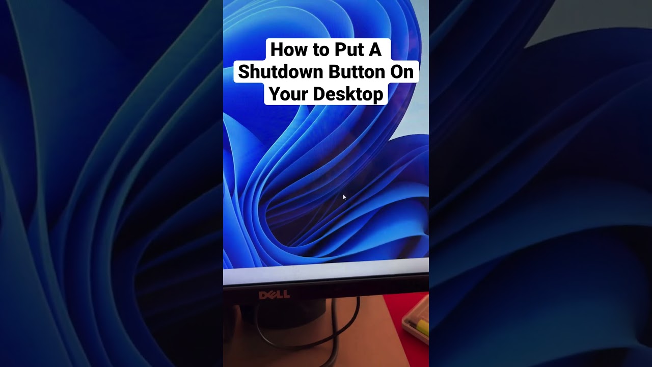 How to put a shutdown button on your desktop #shorts