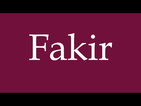 How to Pronounce ''Fakir'' Correctly in German