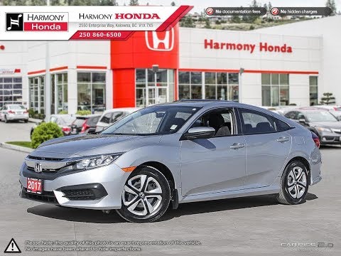 2017 Honda Civic LX Sedan - Harmony Honda - Silver - U5852 - Kelowna, BC