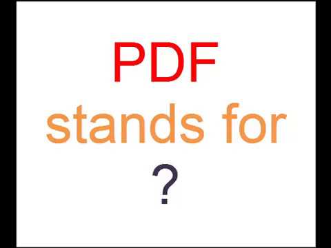 Full form of PDF is ?