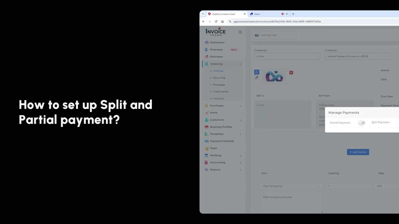 How to Set up Split and Partial Payments and manage payments