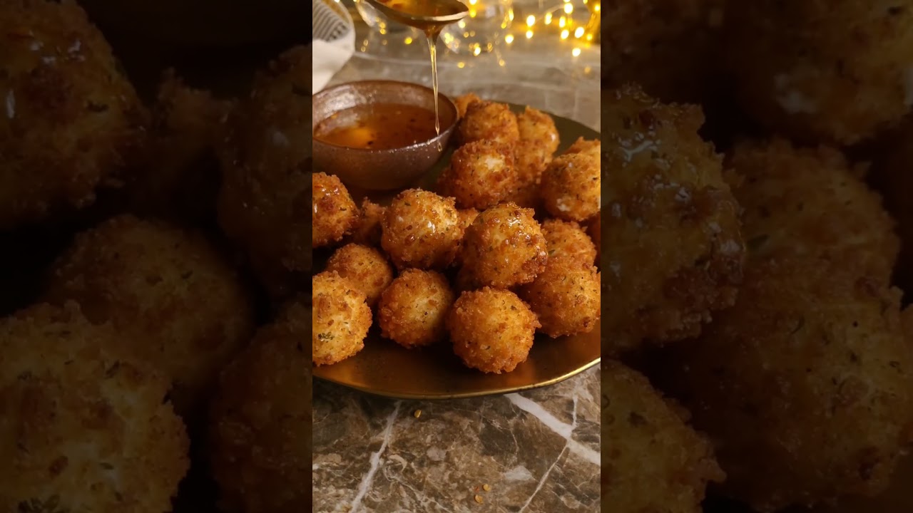 Sweet and Spicy Fried Goat Cheese Balls