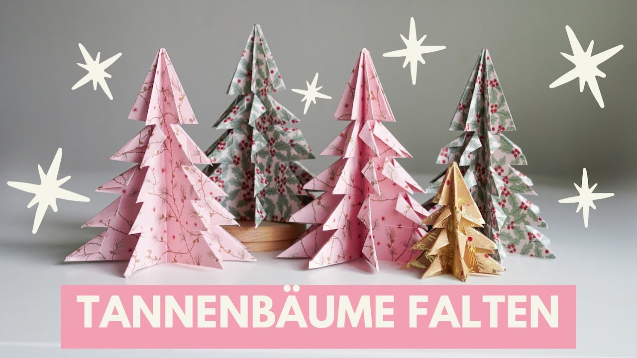 Tannenbaum basteln | Einfache Anleitung für Weihnachten | Origami falten
