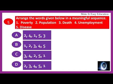 Logical Sequence of Words and Letters Video Lecture - Science Olympiad ...